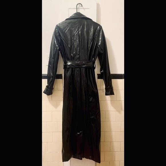 Missguided | Jackets & Coats | Missguided Black Vinyl Seam Detail ...